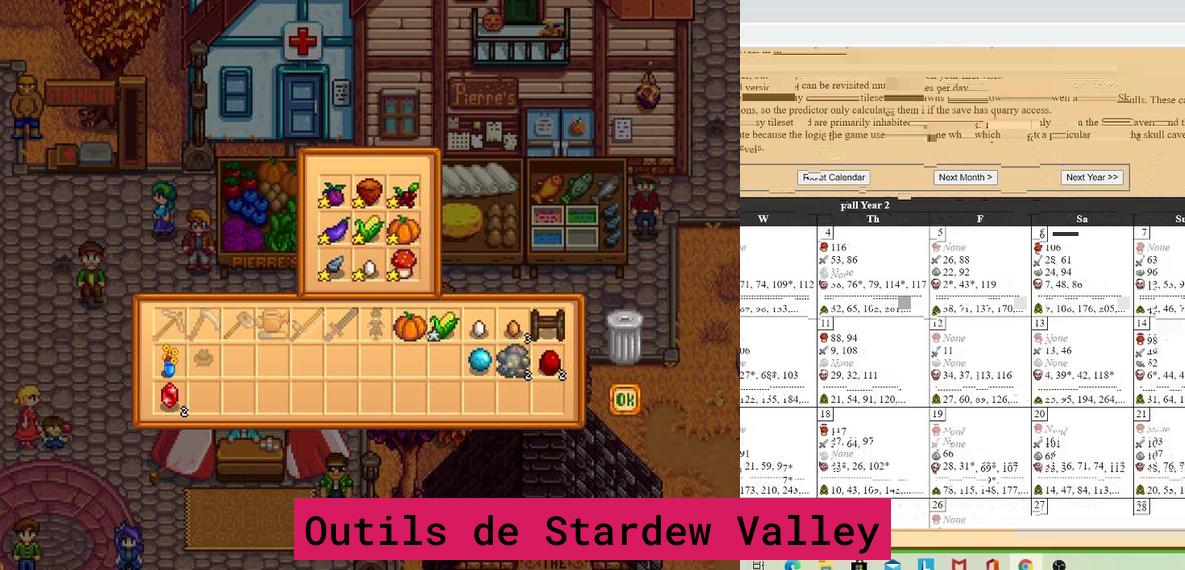 Applications Web pour Stardew Checkup, Predictor et Fair Helper : Suivi ...